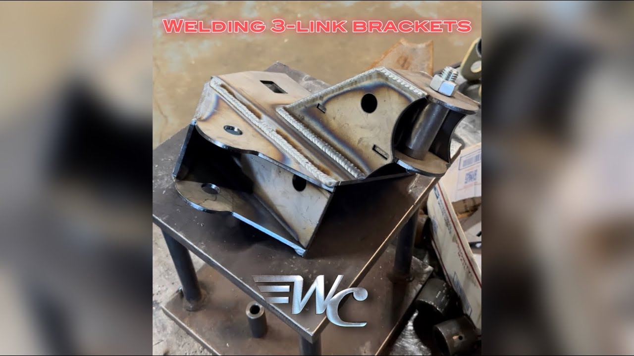 Welding our 3-link brackets - YouTube