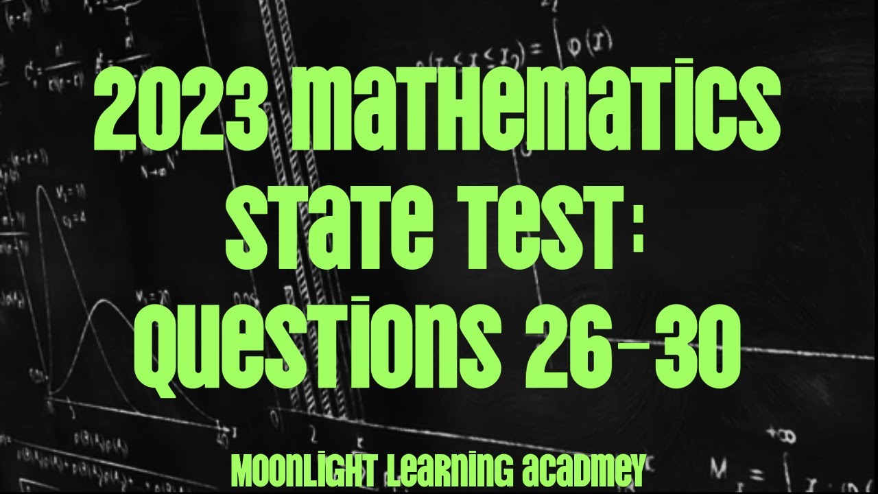 3rd Grade Math State Test 2023 Questions 26-30 #maths #exam #grade3 ...