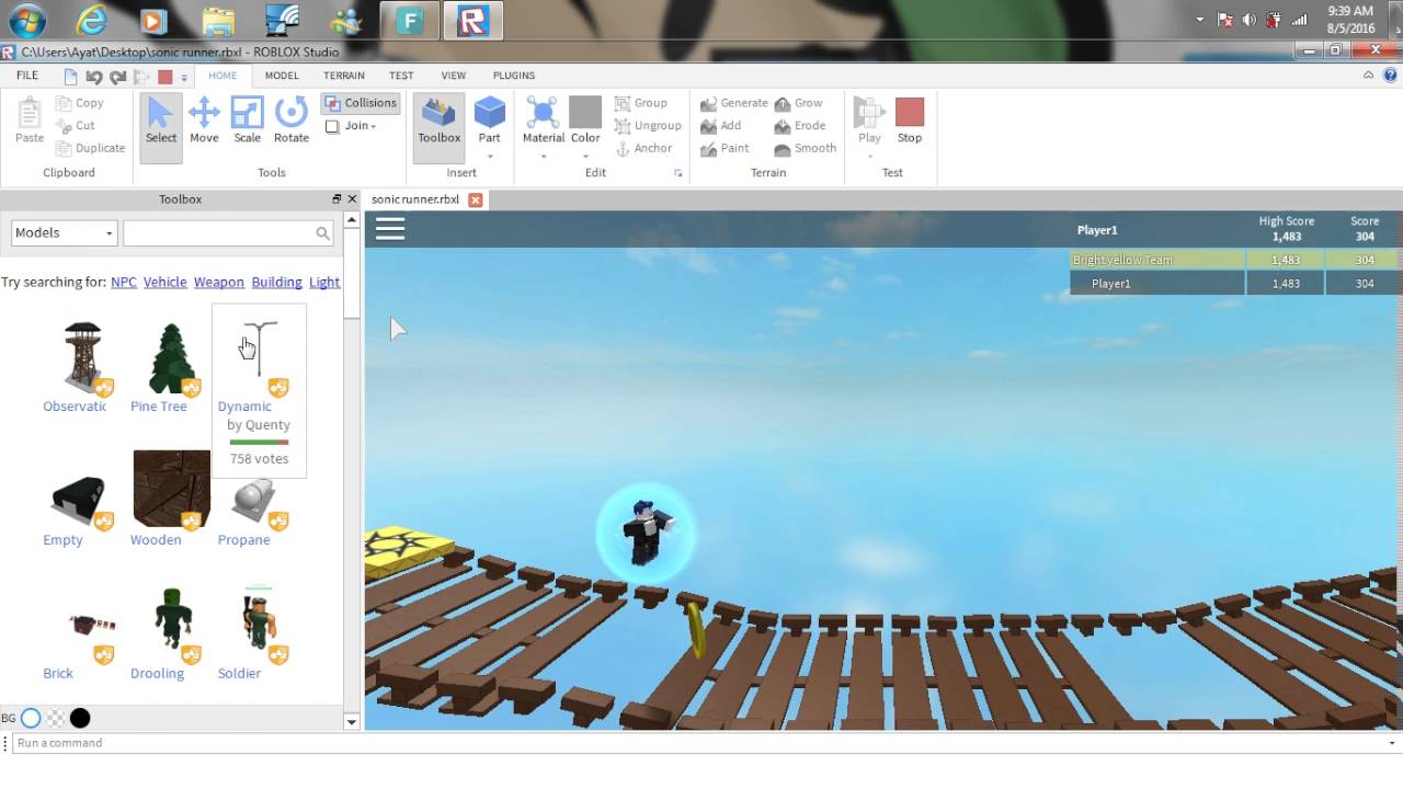 roblox sonic runner - YouTube