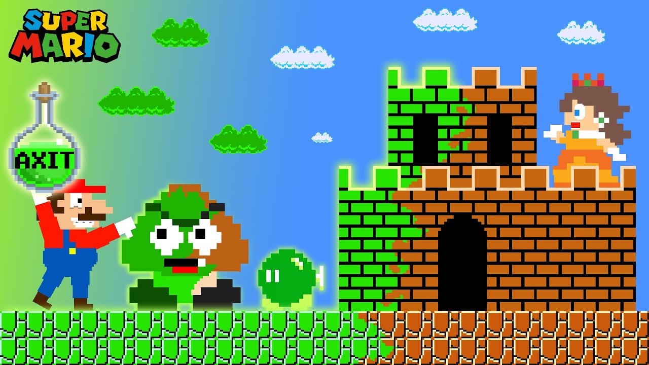 NEW Power Ups: When Everything Mario Touches Turns To Acid? | Game ...