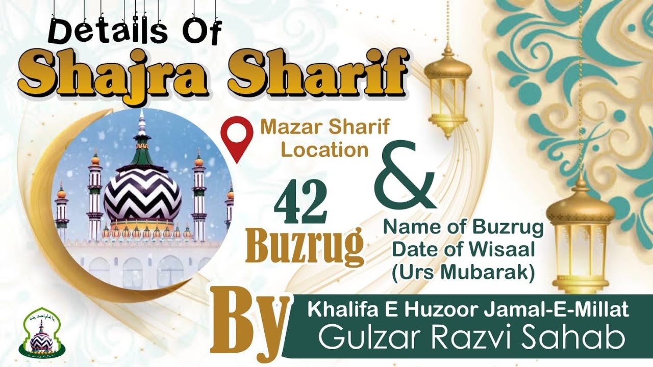 Shajra e Qadria Razvia || Details of Buzrug || Mazar Location || Shajra ...