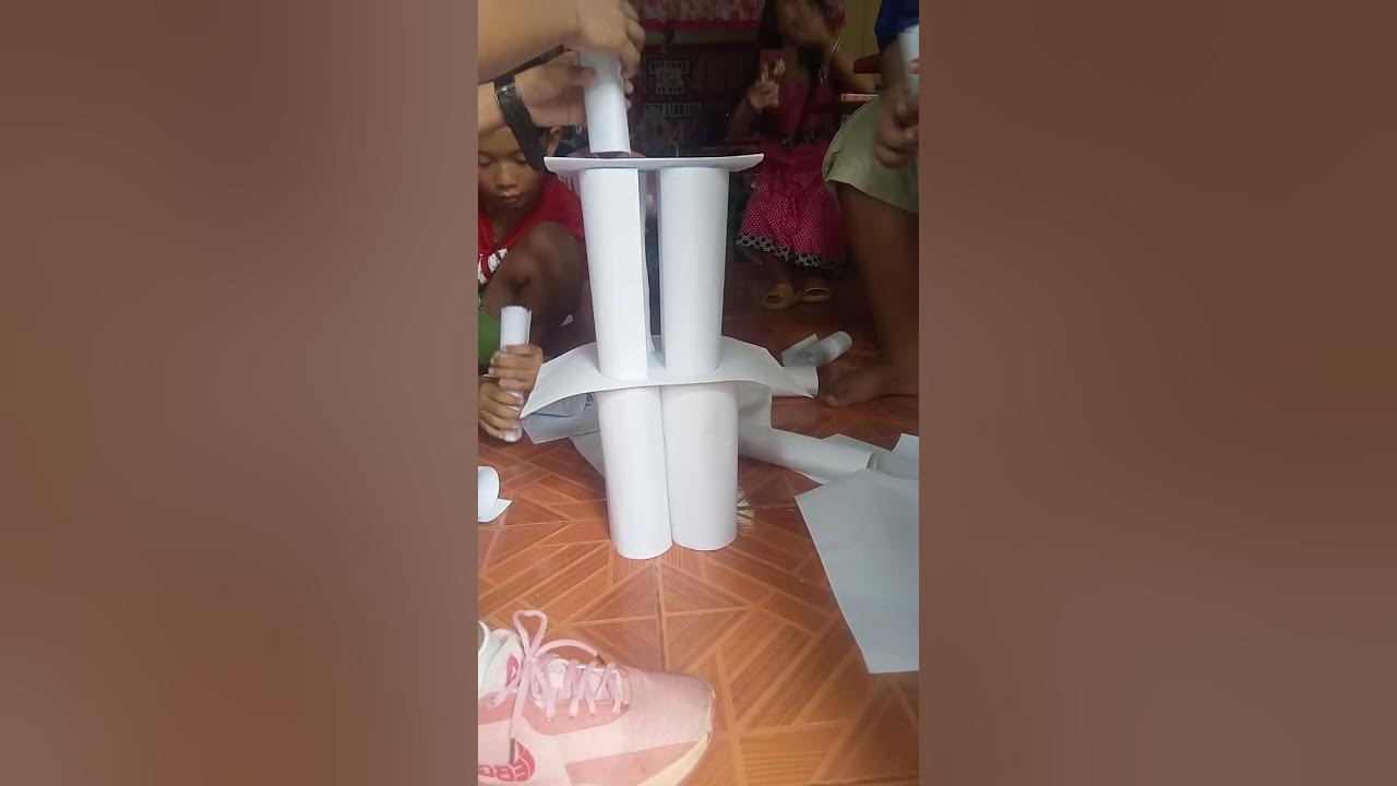 Paper tower challenge - YouTube