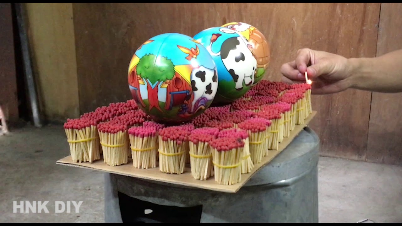 EXPERIMENT 50,000 MATCHES VS BALL TOY FOR KIDS / HNK DIY - YouTube