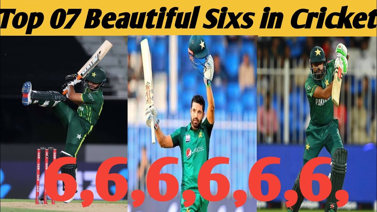 Top 07 Beautiful Sixs in Cricket 🥰|Babar Azam bating|Cricket video|top ...