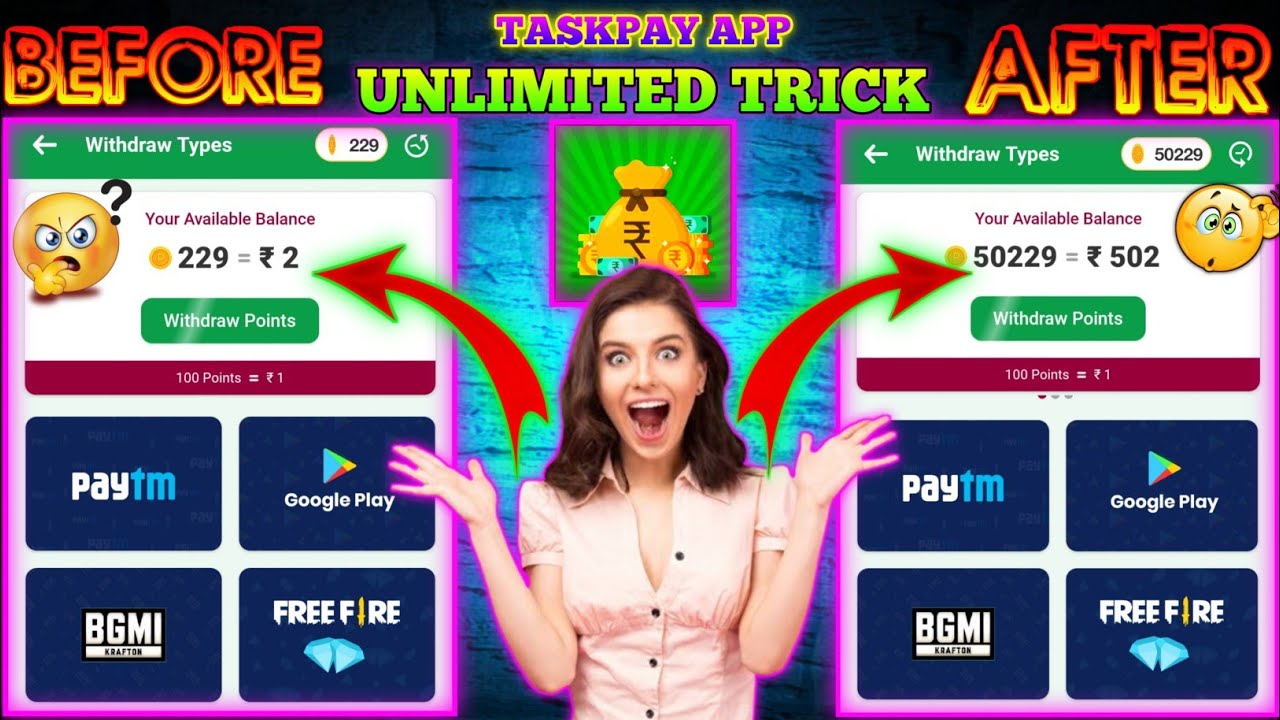 TaskPay App Unlimited Trick | Google Play Gift Card Earning App | Free Redeem Code | Redeem Code ...