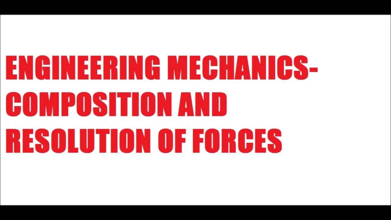 Engineering mechanics- Composition and resolution of forces (numericals ...