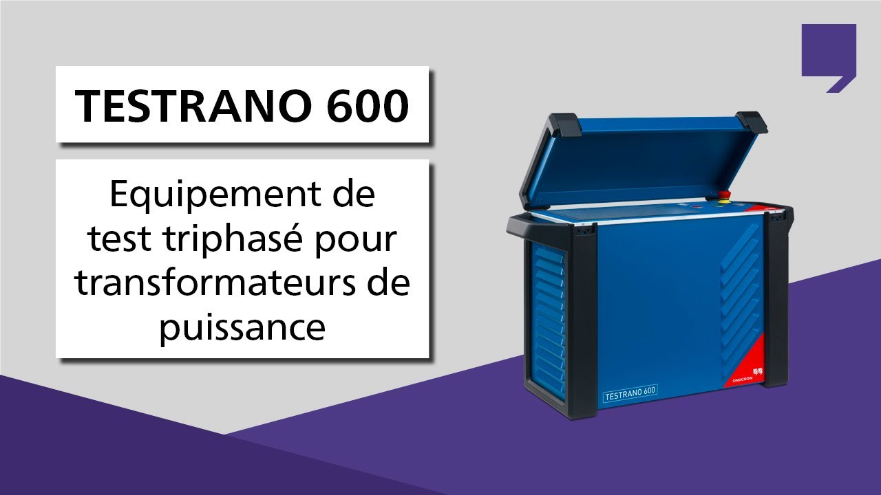 TESTRANO 600 - Equipement de test triphasé pour transformateurs de ...