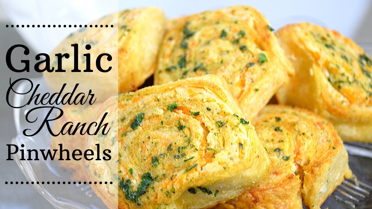 Garlic Cheddar Ranch Pinwheels I Appetizer I How to Make Garlic cheddar ...
