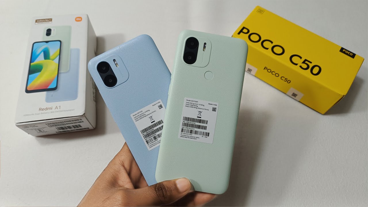 POCO C50 Vs Redmi A1 Unboxing And Features || Poco C50 Camera Test ...