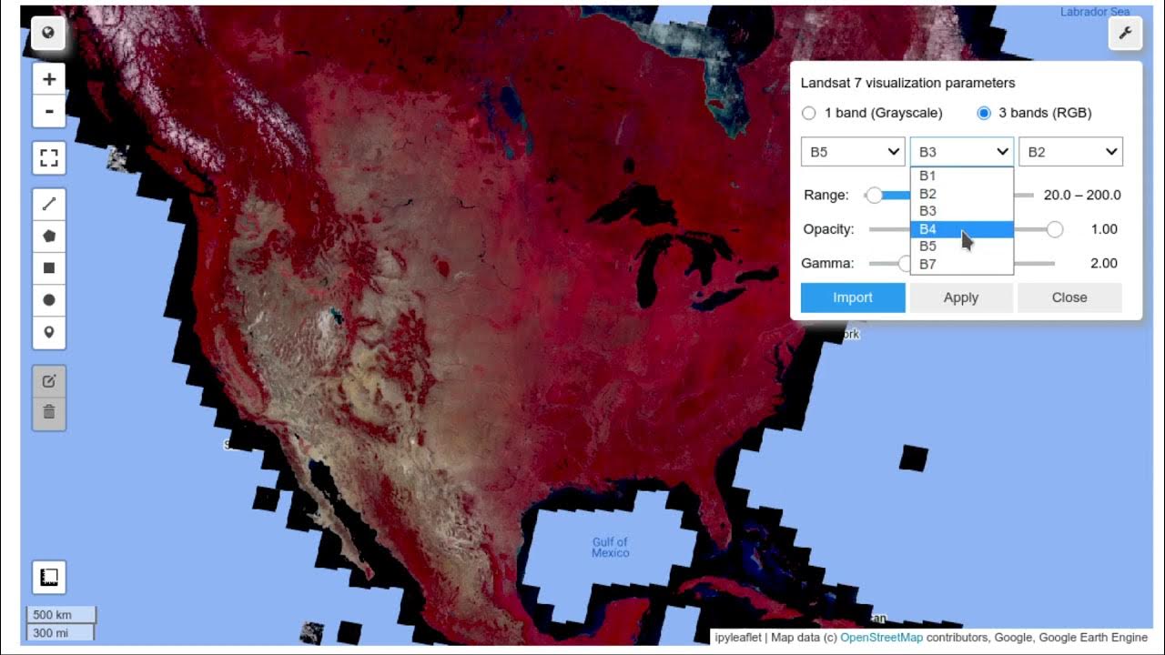 Visualizing Earth Engine raster data interactively with a GUI - YouTube
