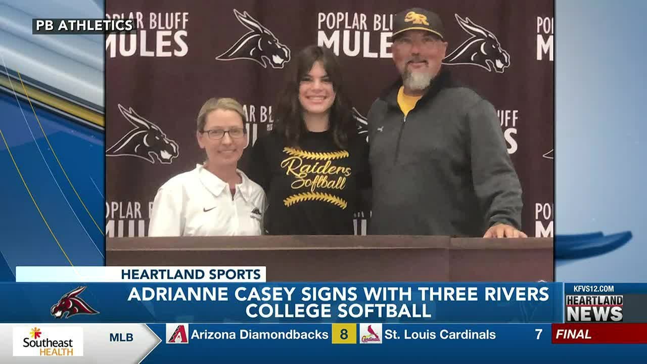Adrianne Casey signs with Three Rivers College softball - YouTube
