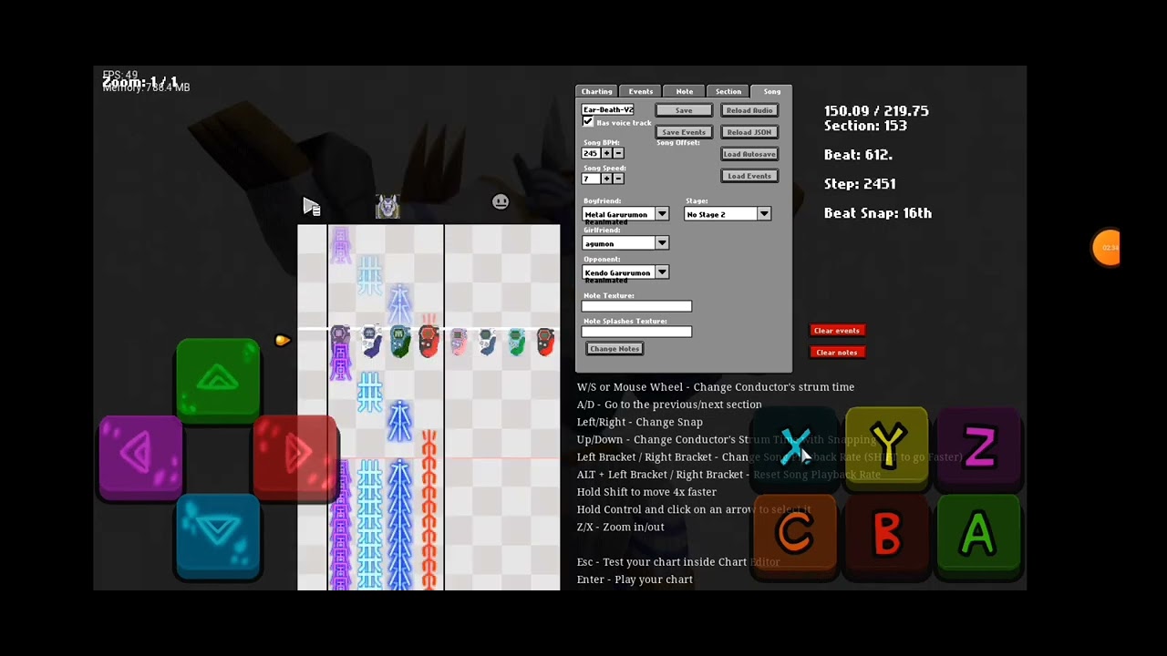 FNF Ear Death V2 Charted Showcase Chart Editor Dave & Bambi Ancient ...
