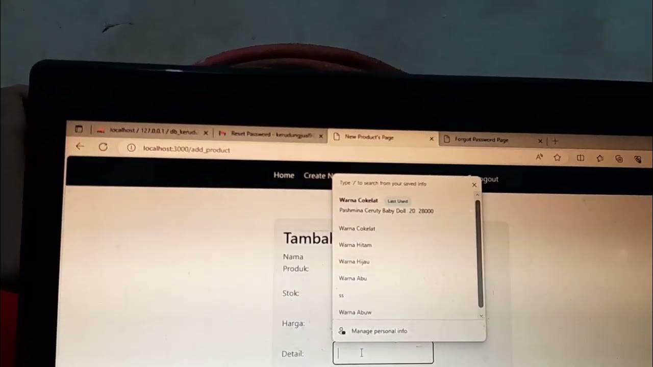 Demo Sistem Aplikasi jual- beli Kerudung berbasis Web menggunakan Node.js - YouTube
