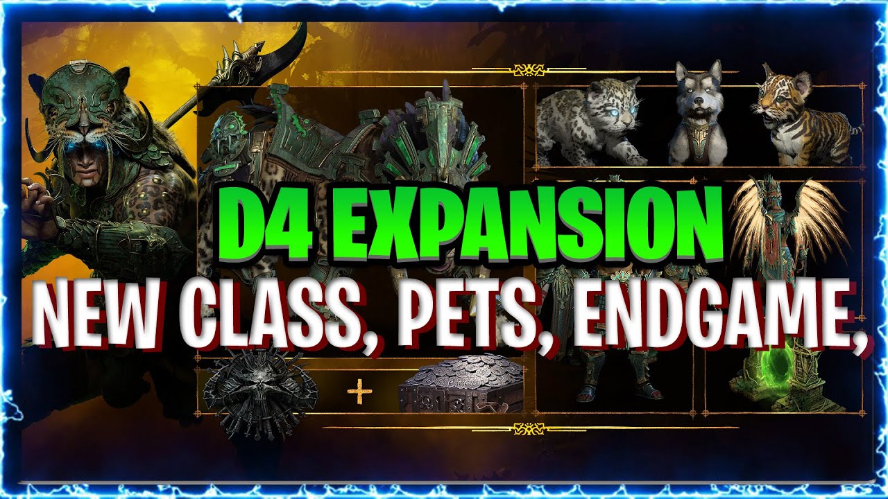 Diablo 4 EXPANSION Reveal, NEW CLASS, PETS, NEW END GAME! Release DATE ...