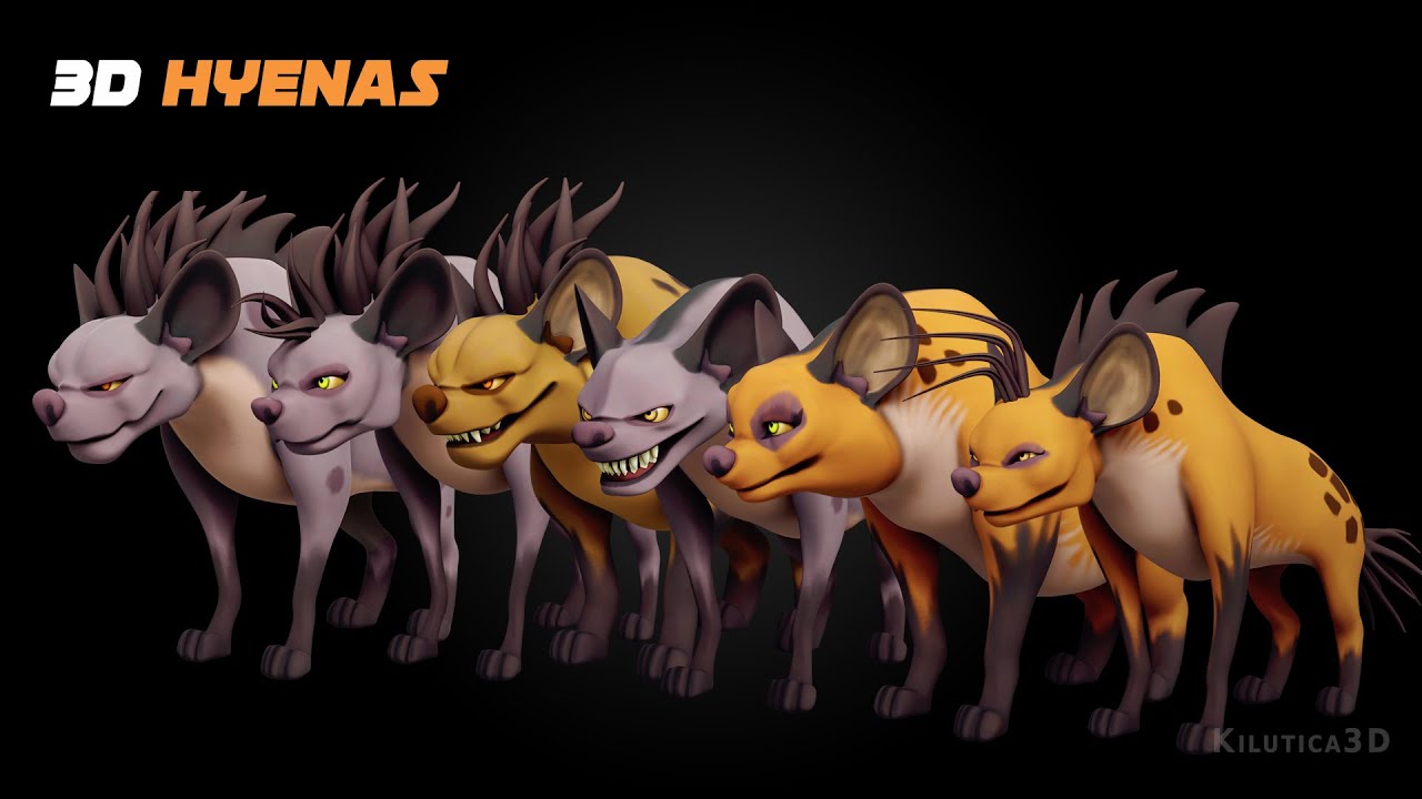 Hyena 3D Model showcase | 2501 - YouTube