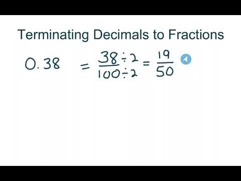 Terminating Decimals To Fractions - YouTube