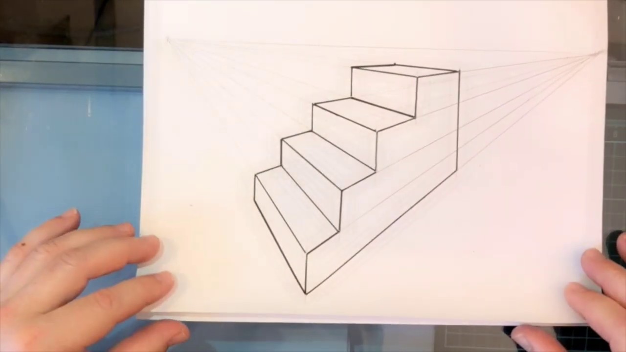 2 Point Perspective Staircase By Peel - YouTube