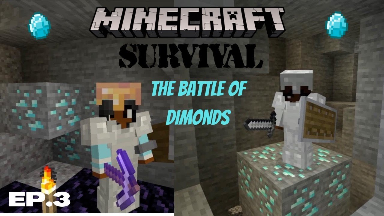 BATTLE OF THE DIAMONDS | Minecraft 1.16 Survival Let's Play| Episode 3 ...