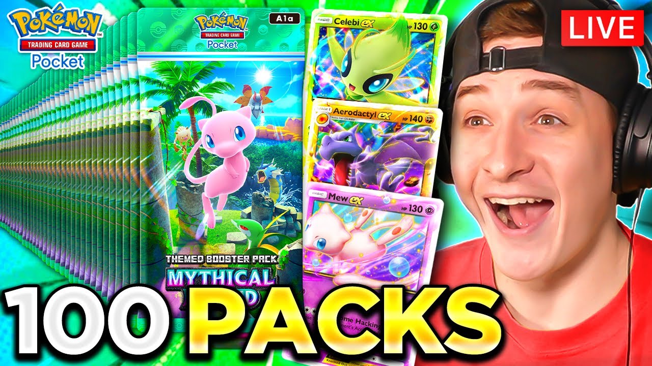 OPENING 100 PACKS! NEW EMBLEM EVENT! POKEMON POCKET - YouTube