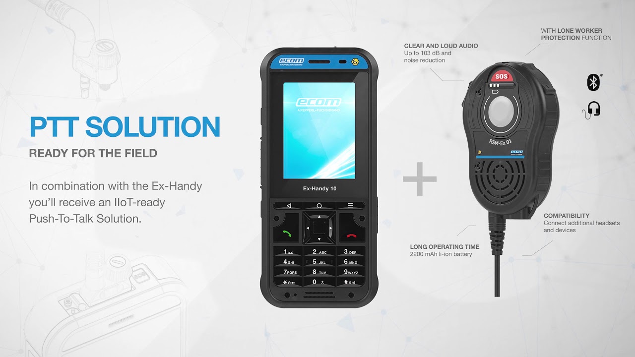 ecom Ex-Handy 10 Feature Phone | Available from Kempston Controls - YouTube