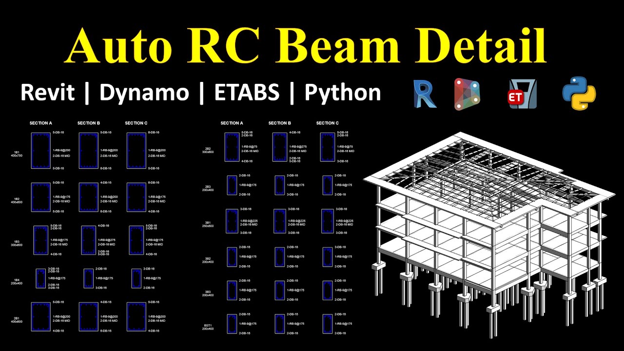 Revit Auto RC Beam Detail - YouTube