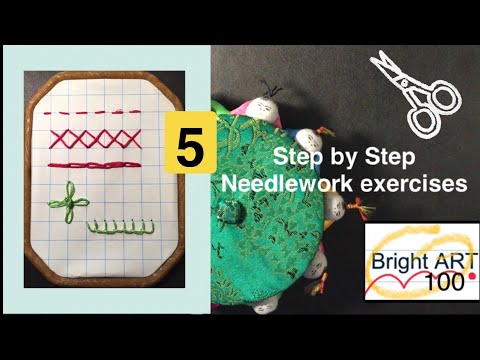 5 Basic Needlework Exercises @BrightArt100 - YouTube