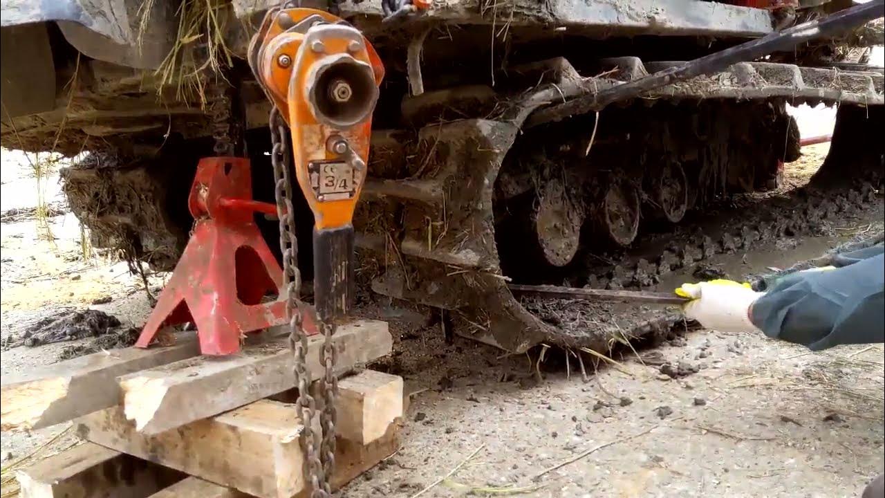 콤바인 궤도 앞쪽 이탈 원인과 점검 (DAEDONG DSM 72G) - YouTube