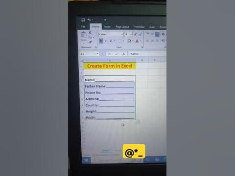 How to create form in excel #focusinguide #exceltips #tutorial #shorts - YouTube