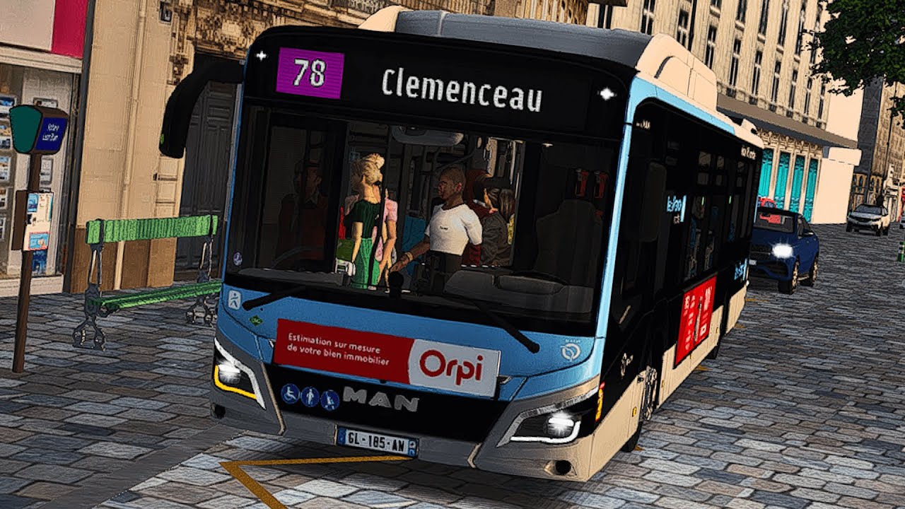 OMSI 2 ParisGO | Ligne 78 Saint-Paul → Clémenceau | MAN New Lion's City ...