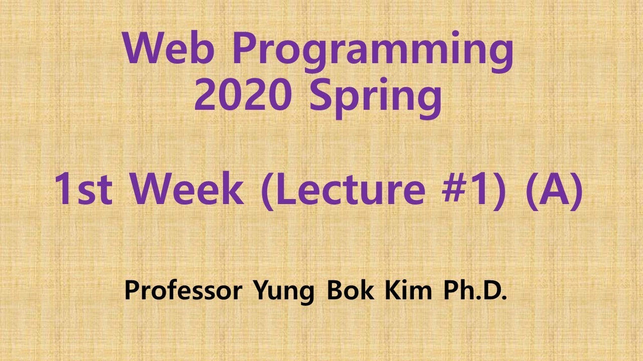 Web Programming Lecture 1 A Html5 Youtube 7908