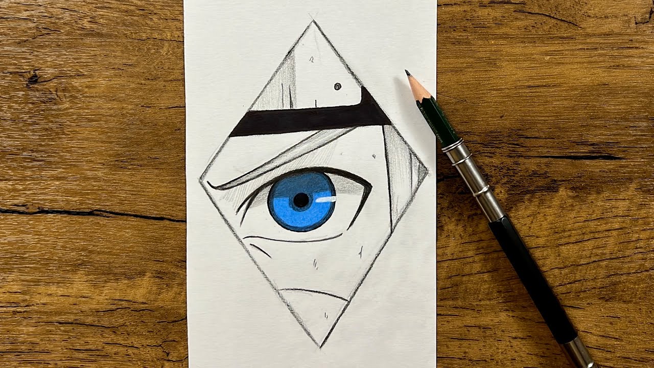 How to draw Naruto eye easy for beginners - YouTube