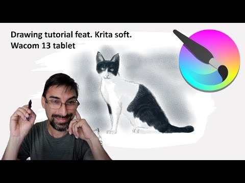 2. Drawing tutorial feat. Krita soft. and Wacom 13 tablet. - YouTube