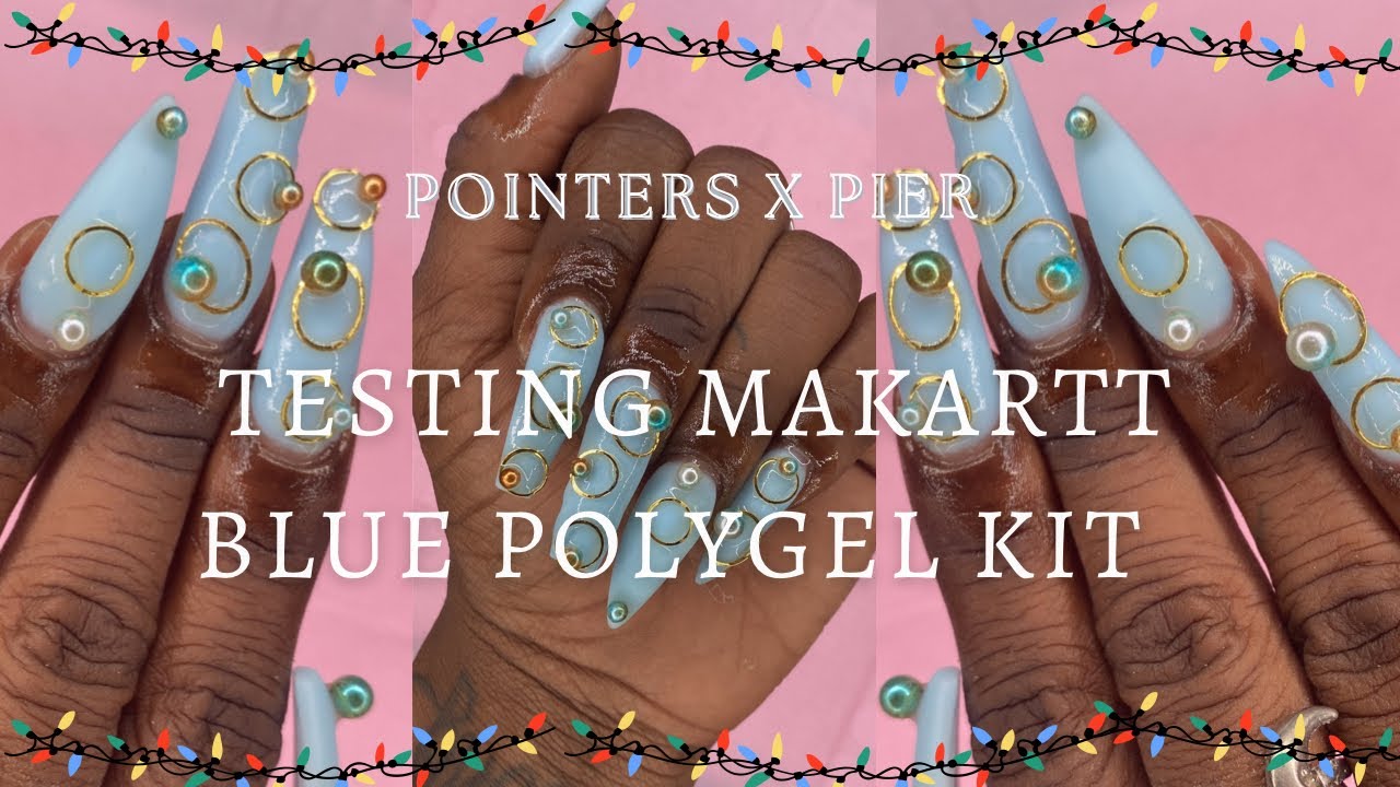 TESTING MAKART BLUE POLYGEL EXTENSION KIT | ABSTRAXT NAIL DESIGN ...