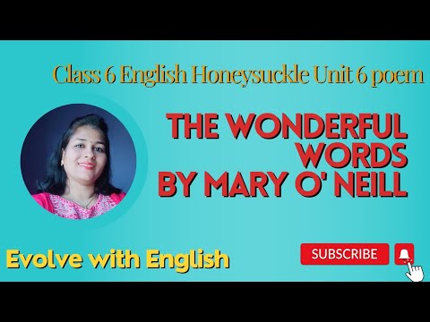 🎇The Wonderful Words, Class 6 English Honeysuckle Unit 6 Poem🎇 - YouTube