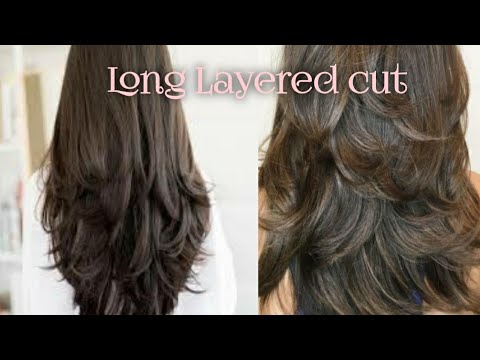 Long layered hair cut at home |simple & easy - YouTube