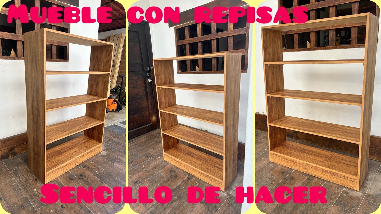 Cómo hacer 💪Mueble con repisas o LIBRERO - YouTube