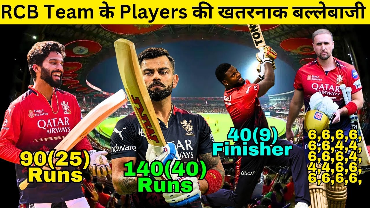 RCB Players Batting In Practice Match | RCB Practice Match Highlights ...