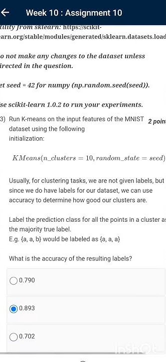 NPTEL 2022 || INTRODUCTION TO MACHINE LEARNING || IIT - MADRAS || WEEK -10 ASSIGNMENT ...