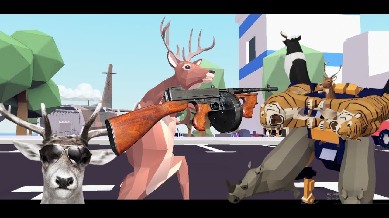 This game is insane! Giant animal mech\ Deer army\ king koala battle ...