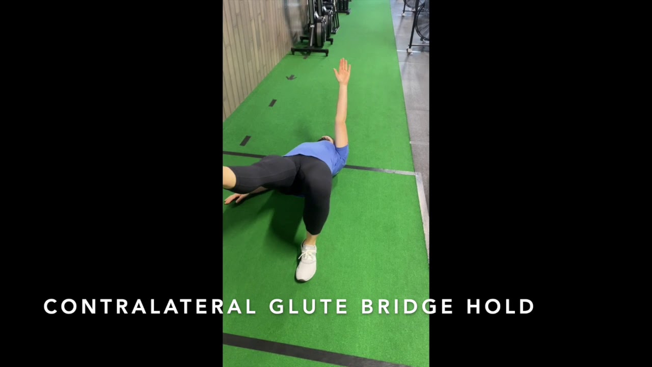 Contralateral Glute Bridge Hold - YouTube