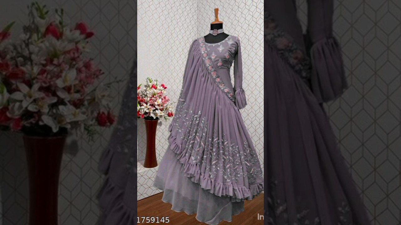 Saree model grown # shorts# vidio - YouTube