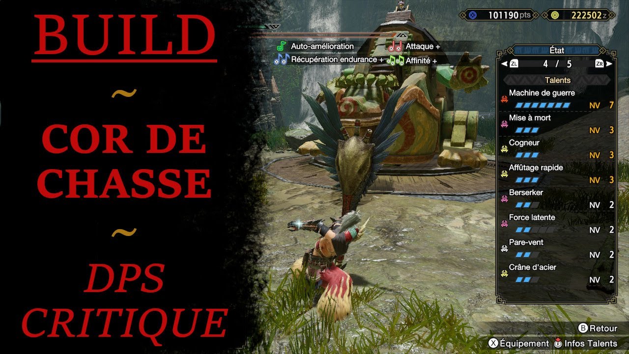 * MH RISE * BUILD COR DE CHASSE DPS CRITIQUE - YouTube