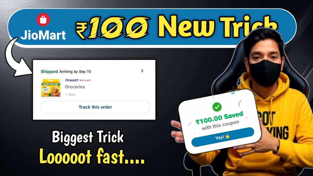 JIO MART ₹100 COUPON CODE TODAY BIGGEST BUG TRICK* | jiomart Today ...