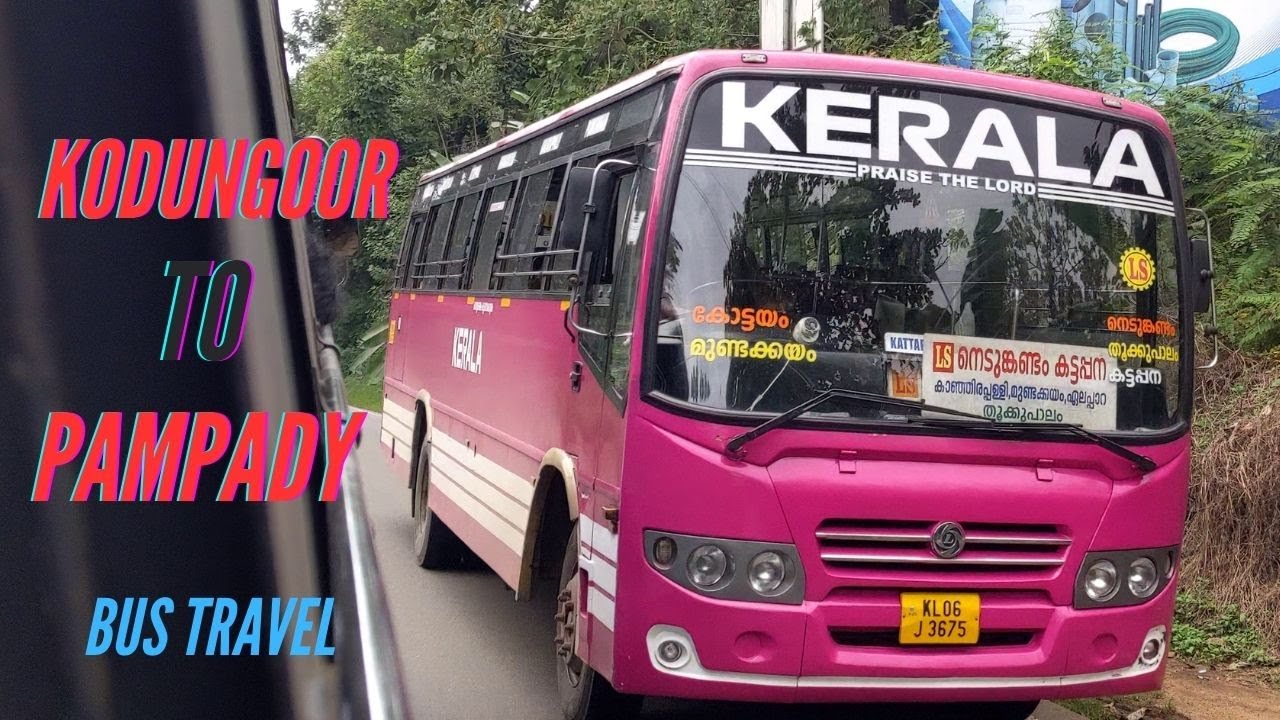 KODUNGOOR TO PAMPADY BUS STAND | BUS TRAVEL | KK ROAD - YouTube