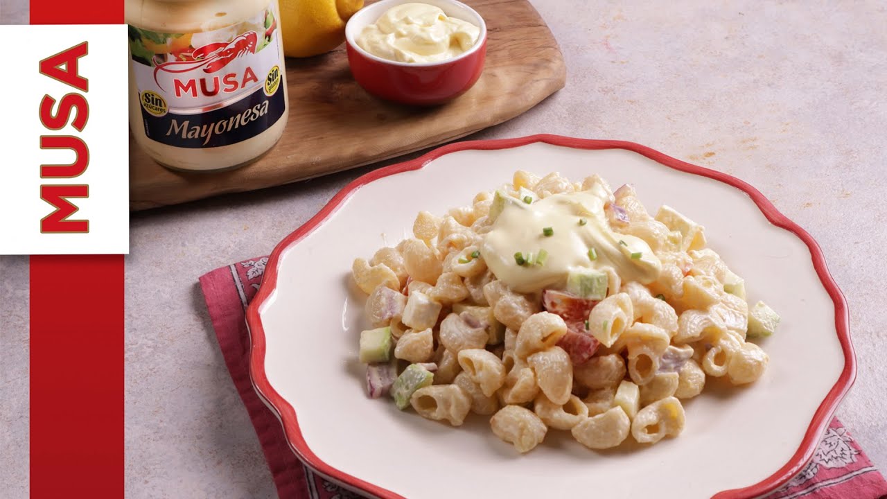 Ensalada de pasta con mayonesa al limón - YouTube