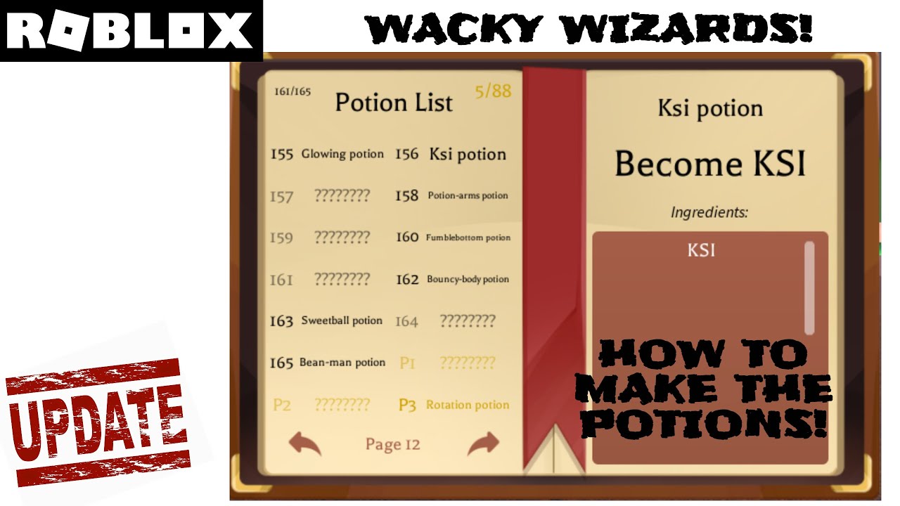 How to make POTION ARMS, BOUNCY-BODY, SWEETBALL & BEAN-MAN POTIONS in ...