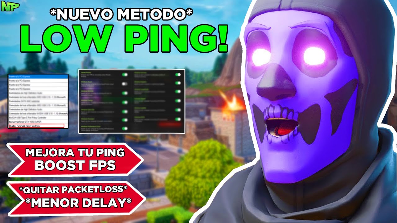 Como REDUCIR EL PING y MEJORAR EL RENDIMIENTO EN FORTNITE (Menos delay & quitar packet loss ...