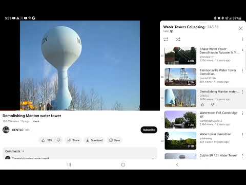 water tower collapse compilation - YouTube