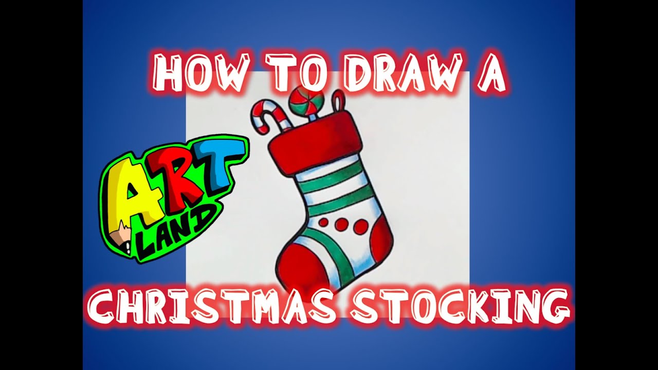 How to Draw a CHRISTMAS STOCKING - YouTube
