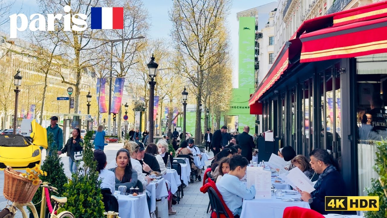 9 April 2025 FRANCE 🇫🇷 PARIS 4K HDR City street walk Tour Best ...